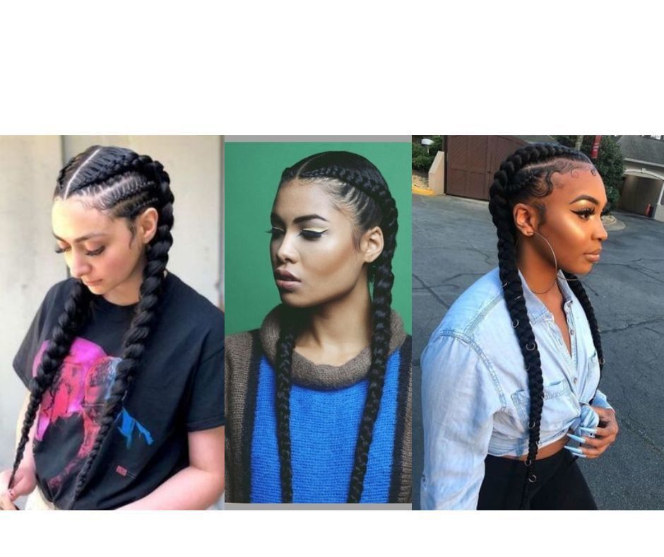 25 Stunning Two Cornrow Braid Hairstyles And Haircuts | Fabbon