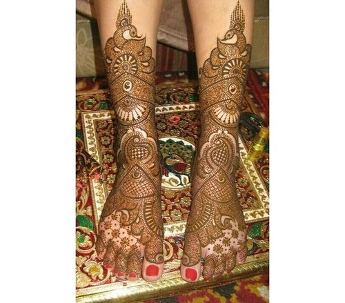 61 Spectacular Leg Mehndi Designs - 2022 (with Images) | Fabbon