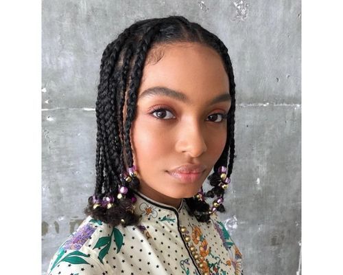 25 Stunning Short Braids With Beads - 2023 | Fabbon