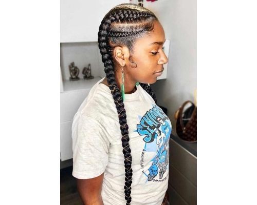 25 Stunning Two Cornrow Braid Hairstyles And Haircuts | Fabbon