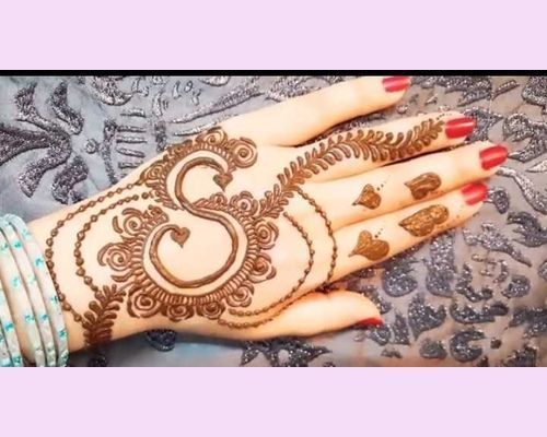 Stylish S Letter Mehndi Designs You Will Love - 2023 (With Images) | Fabbon